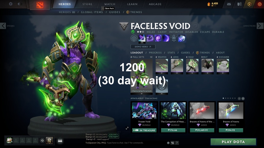 Dota 2 Item Faceless Void, Video Gaming, Gaming Accessories, In-Game ...