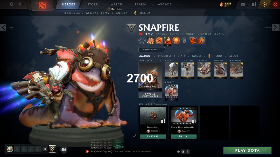Dota 2 Item Snapfire on Carousell