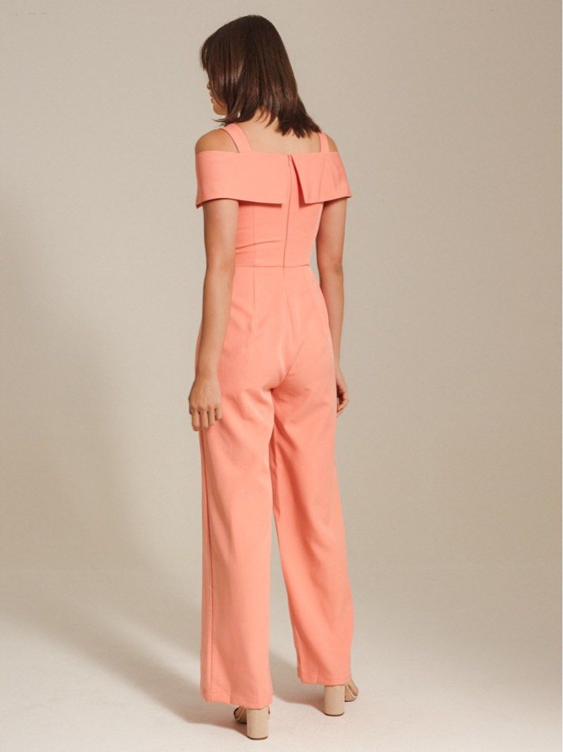 DRESSING PAULA Cold-Shoulder Cady Jumpsuit, Women's Fashion, Dresses ...
