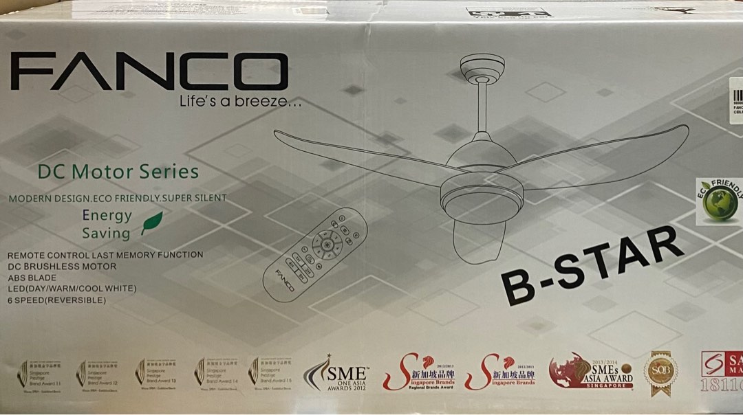 Fanco Bstar Wood 46Inch Ceiling Fan, Furniture & Home Living, Lighting ...