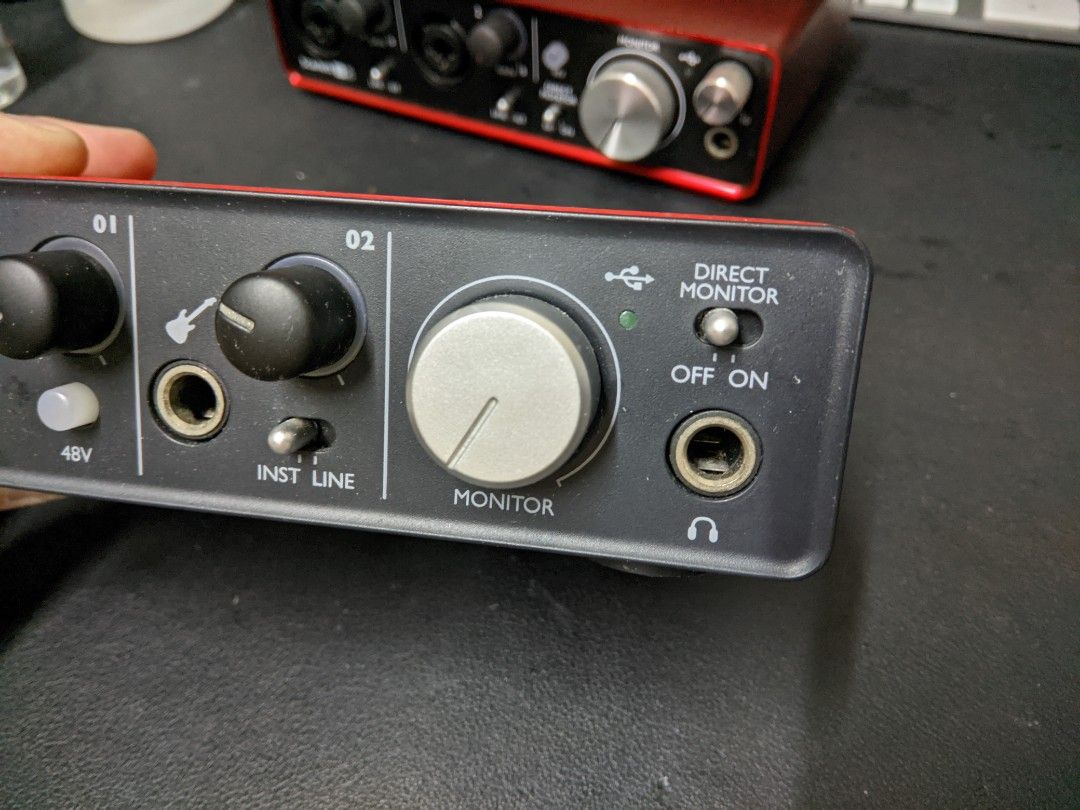 Focusrite Scarlett solo 1st gen interface 錄音介面, 興趣及遊戲, 音樂、樂器 & 配件, 樂器配件 ...