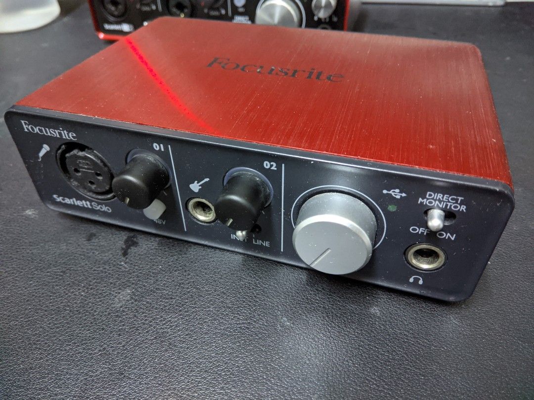 Focusrite Scarlett solo 1st gen interface 錄音介面, 興趣及遊戲, 音樂、樂器 & 配件, 樂器配件 ...