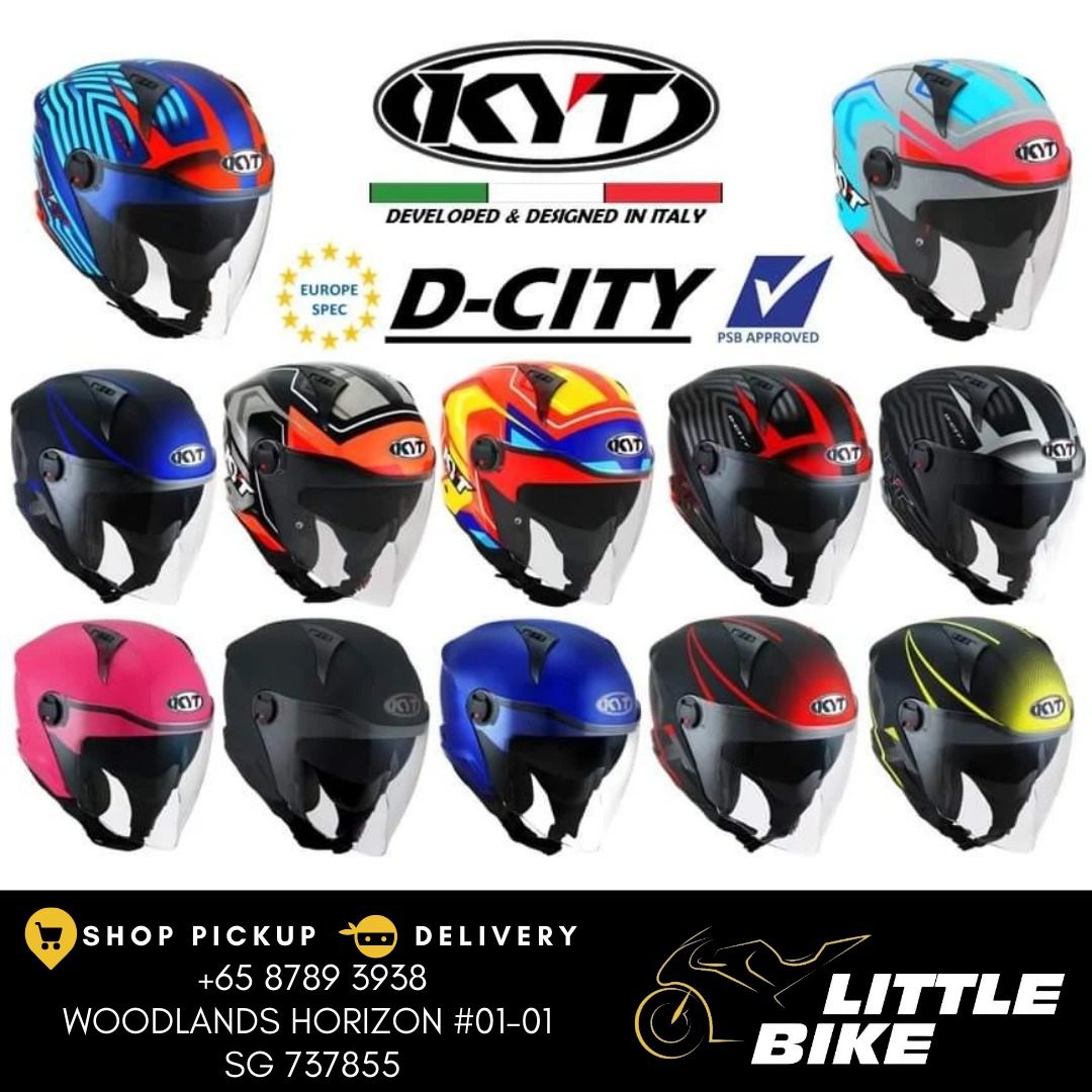 [FREE DELIVERY] PSB Approved KYT D-City open face motorcycle riding ...