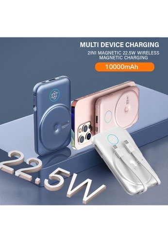 FUNKY.sg 10000mAh Wireless MagSafe Portable Power Bank and Charger with ...