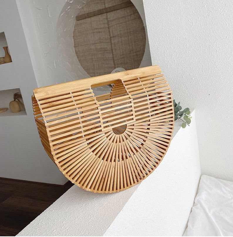 Half moon bamboo bag, Women's Fashion, Bags & Wallets, Purses & Pouches ...