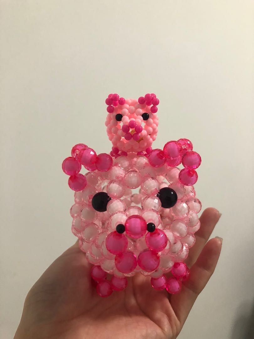 Handmade Bead Pig and Piglet, Hobbies & Toys, Stationery & Craft ...