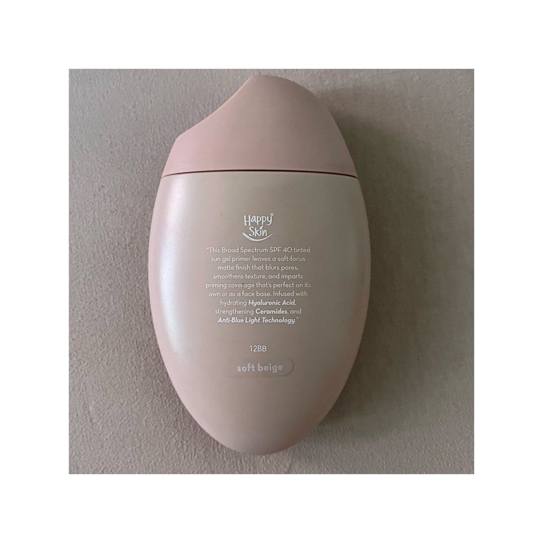 Happy Skin Tinted Matte Sun Gel Primer in Soft Beige, Beauty & Personal ...