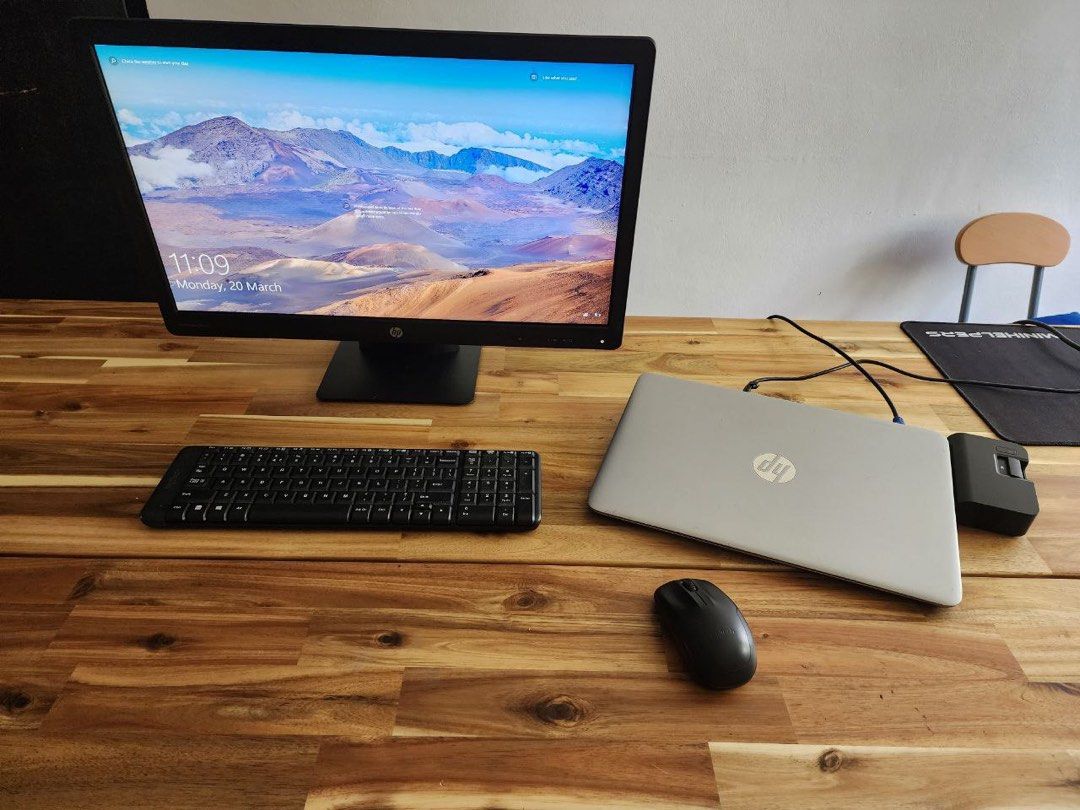 HP Elitebook 14"+ Monitor and Docking Station (refurbished), Computers ...