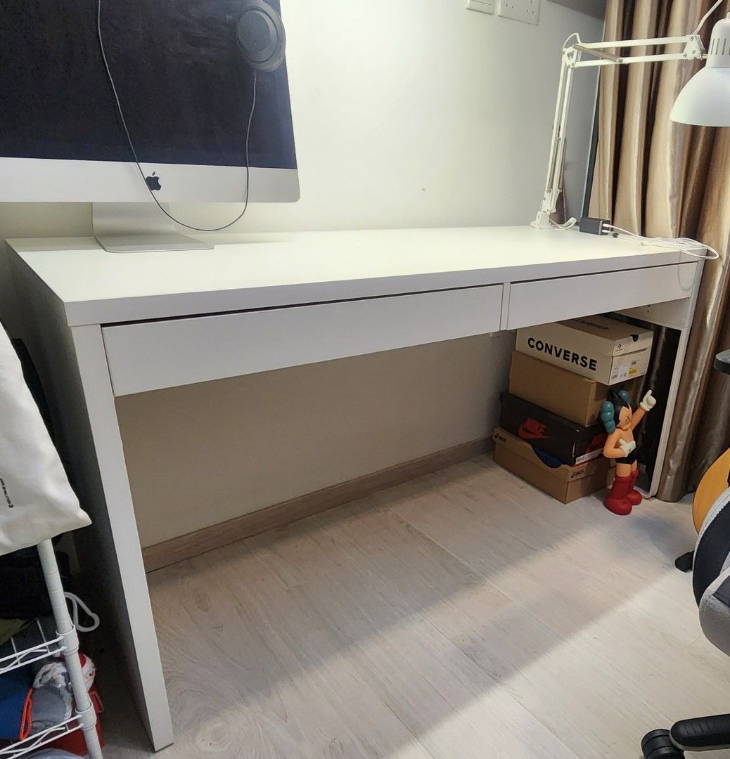 IKEA long study table, Furniture & Home Living, Furniture, Tables ...