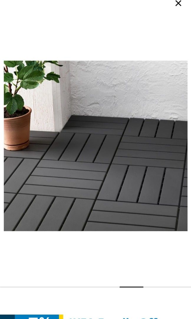 Ikea RUNNEN patio tiles! X 3 packs, Furniture & Home Living, Outdoor ...