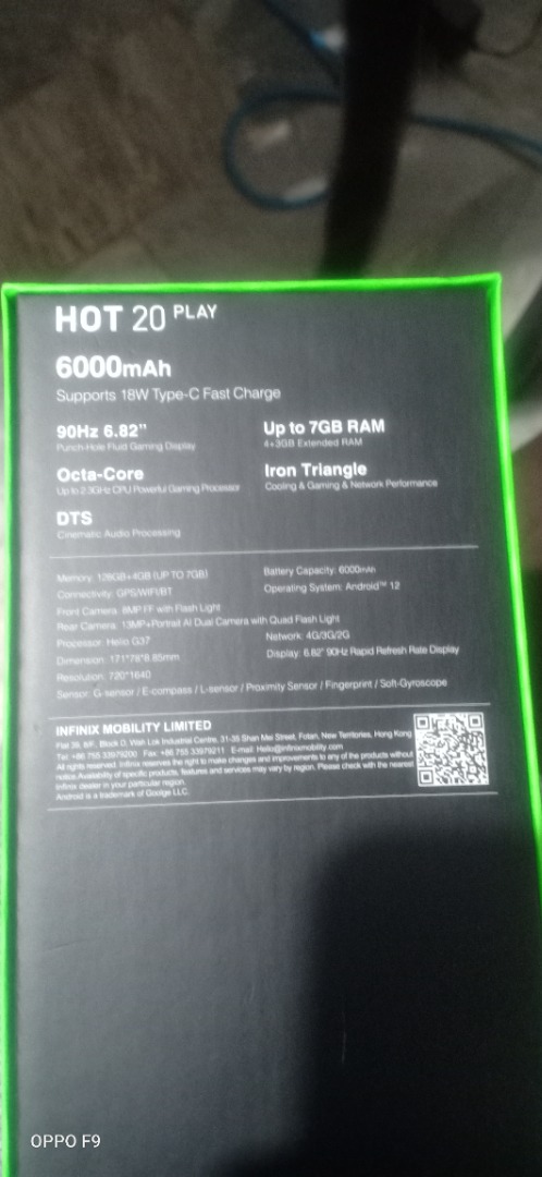 Infinix HOT20 PLAY (128GB - 7GB RAM) on Carousell