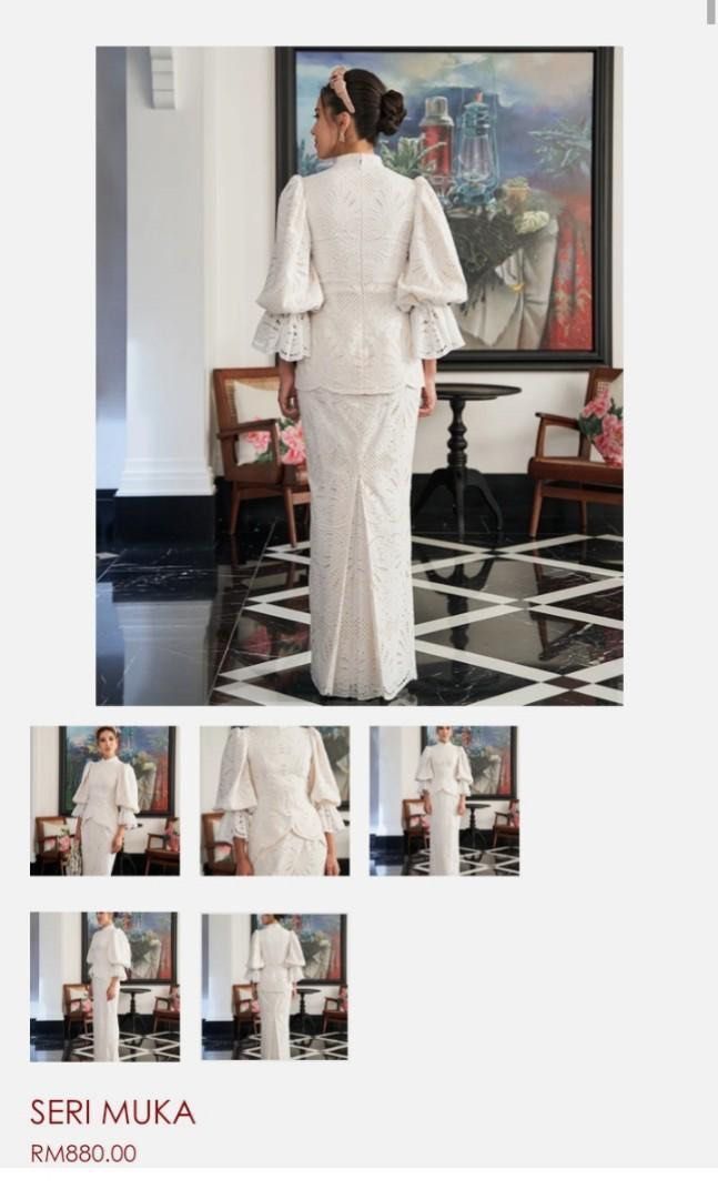 RENT INNAI RED Seri Muka M size, Women's Fashion, Muslimah Fashion ...