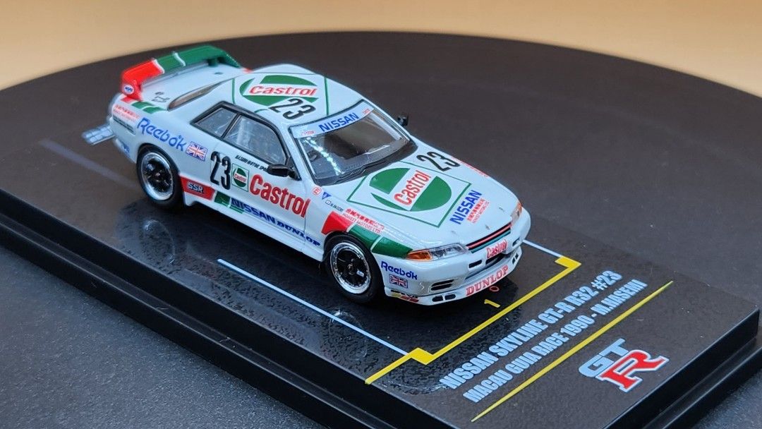 INNO 1/64 NISSAN SKYLINE GT-R R32 CASTROL MACAU GUIA RACE 1990, 興趣及遊戲 ...
