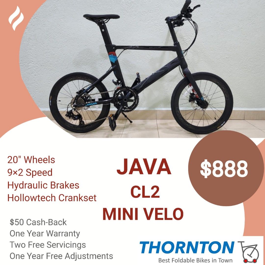 Java CL2 Mini Velo. 20" wheels, 18 Speed, Hydraulic Brakes, 11.0 Kg ...