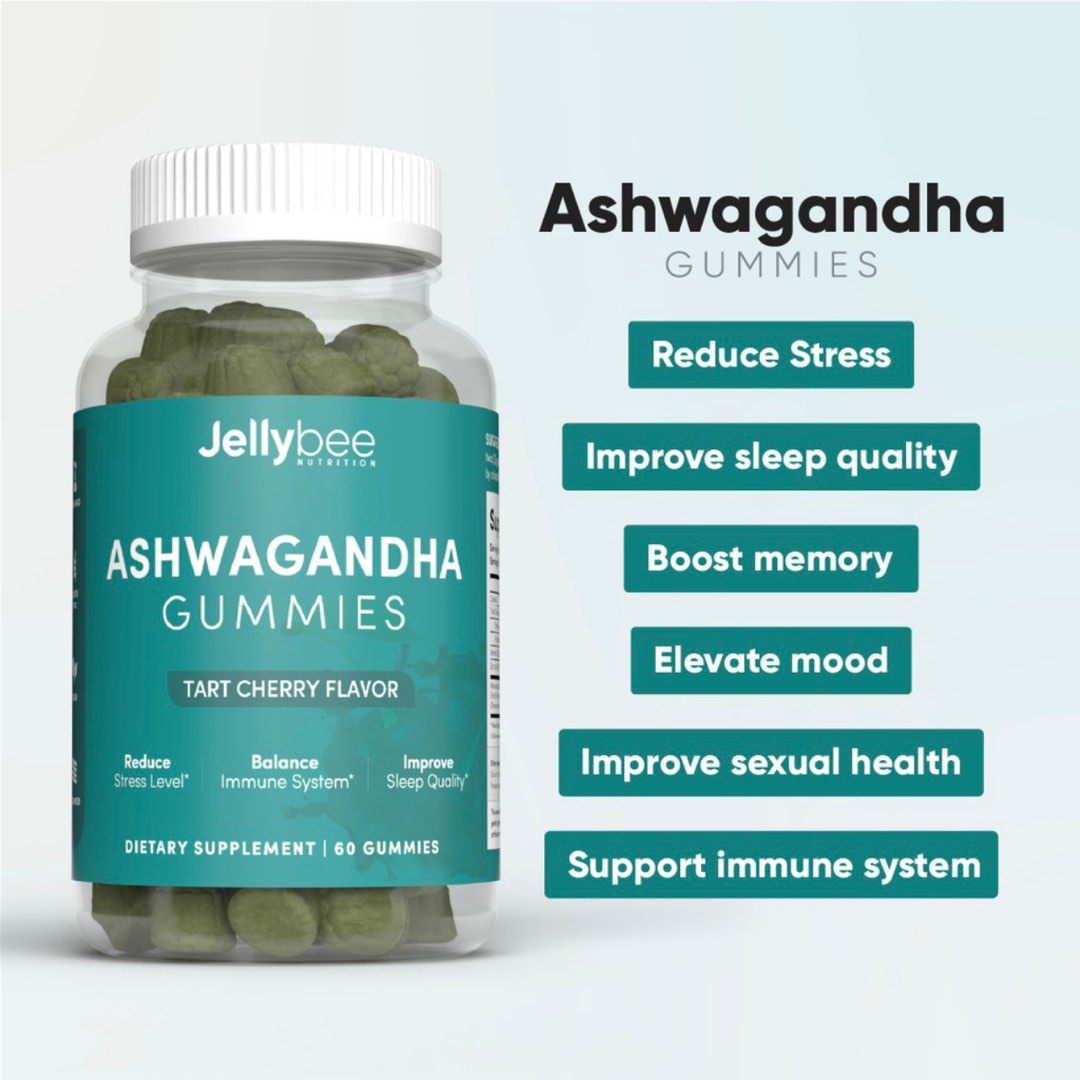 Jellybee Ashwagandha Gummies, Health & Nutrition, Health Supplements ...