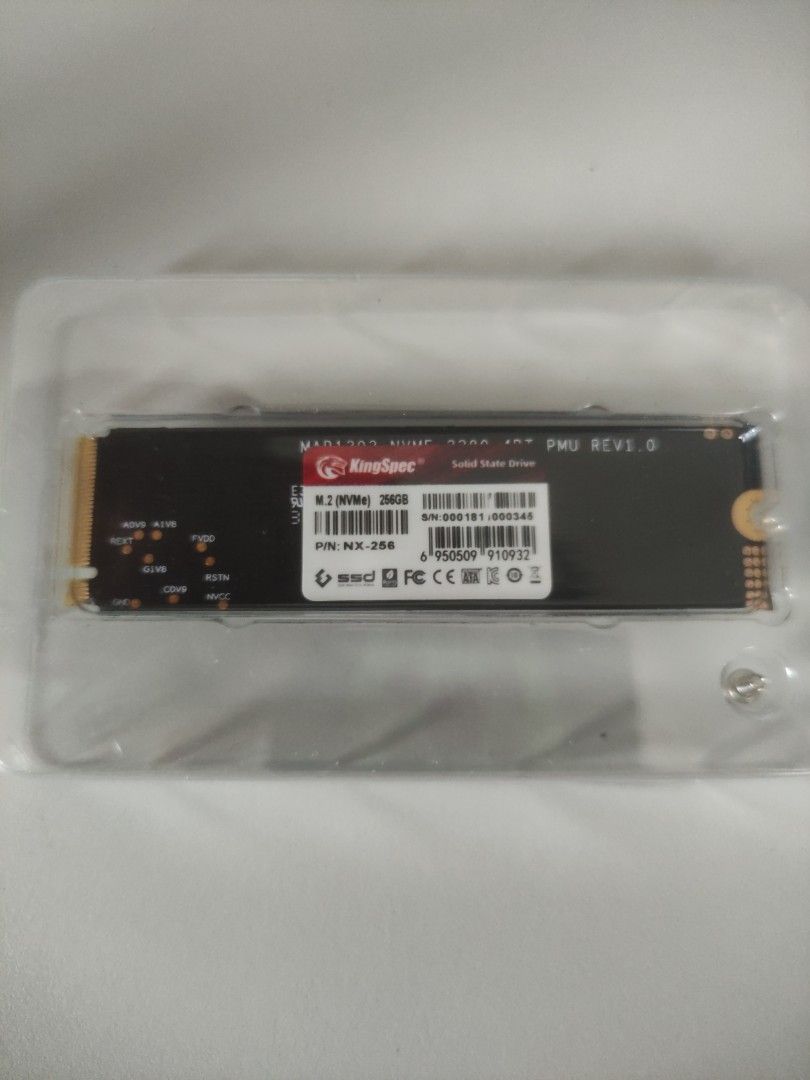 Kingspec M.2 nvme pcle ssd 256gb, Computers & Tech, Parts & Accessories ...