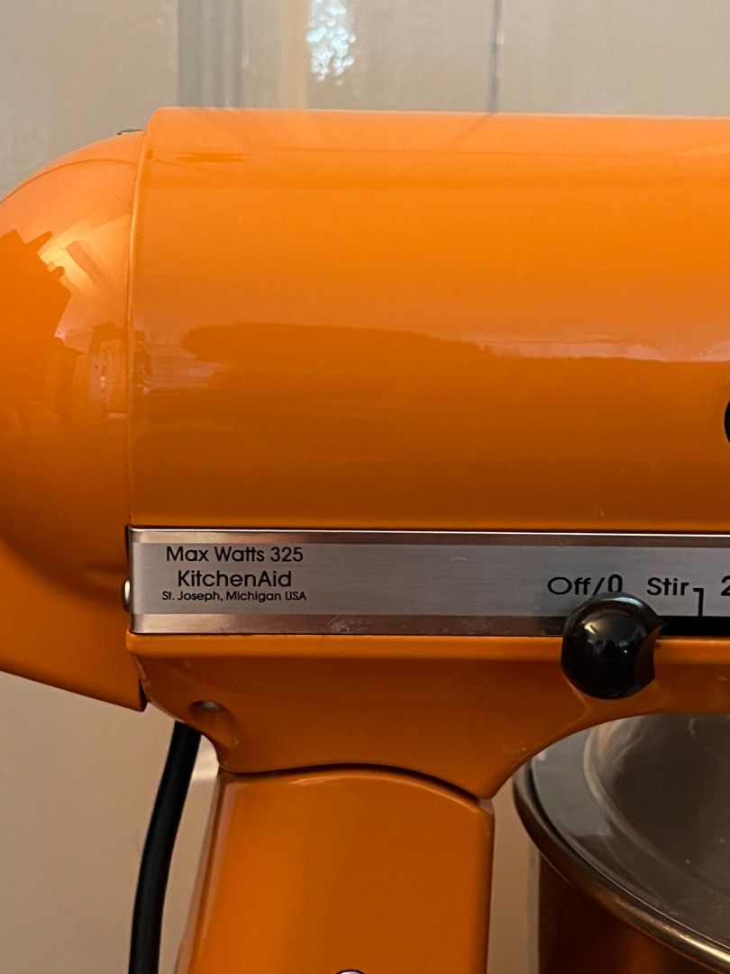 Kitchenaid 4.8L Artisan Stand Mixer in honey (orange), TV & Home ...