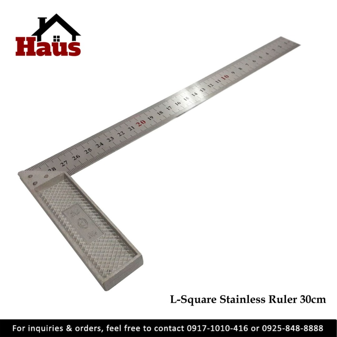 L Shape Square Stainless Ruler 30cm, Commercial & Industrial ...