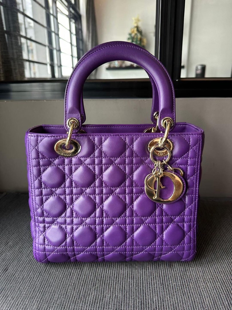 Lady Dior Medium Purple GHW on Carousell