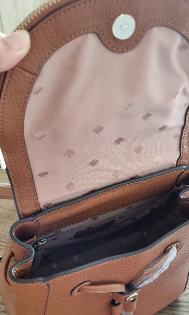 Leila Medium Flap Leather Backpack, Luxury, Bags & Wallets on Carousell