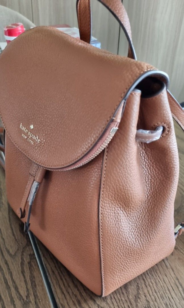 Leila Medium Flap Leather Backpack, Luxury, Bags & Wallets on Carousell