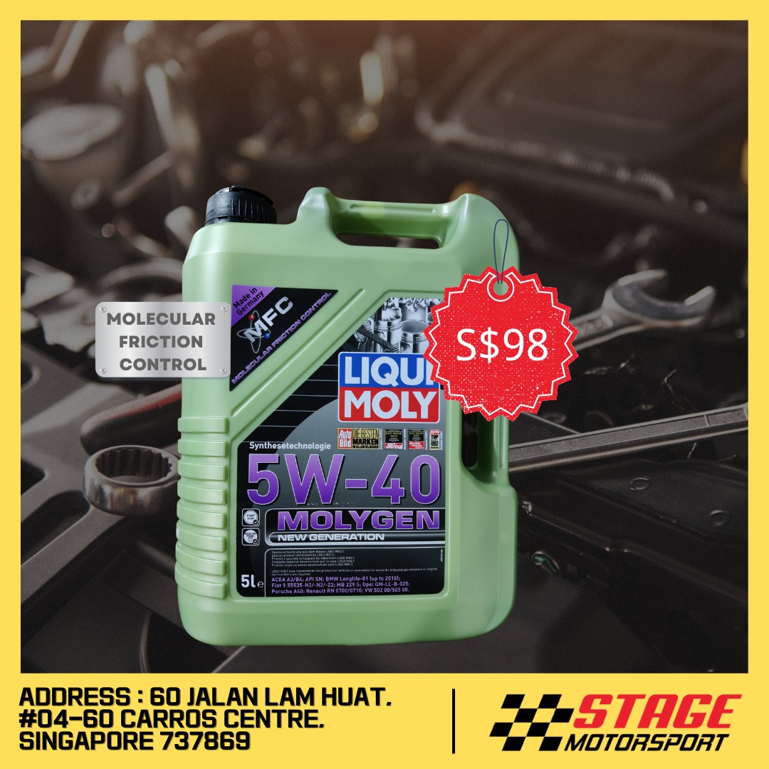 Liqui Moly Molygen 5W-40, 10W-40 JDM package car servicing promotion ...