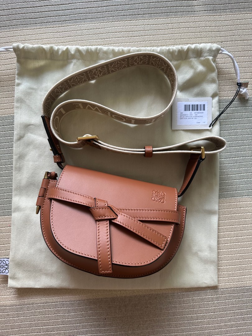 LOEWE Gate Dual Mini Bag Tan, Luxury, Bags & Wallets on Carousell