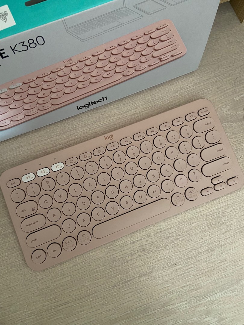 Logitech K380 (Baby Pink) Multi-Device Bluetooth Keyboard, Computers ...