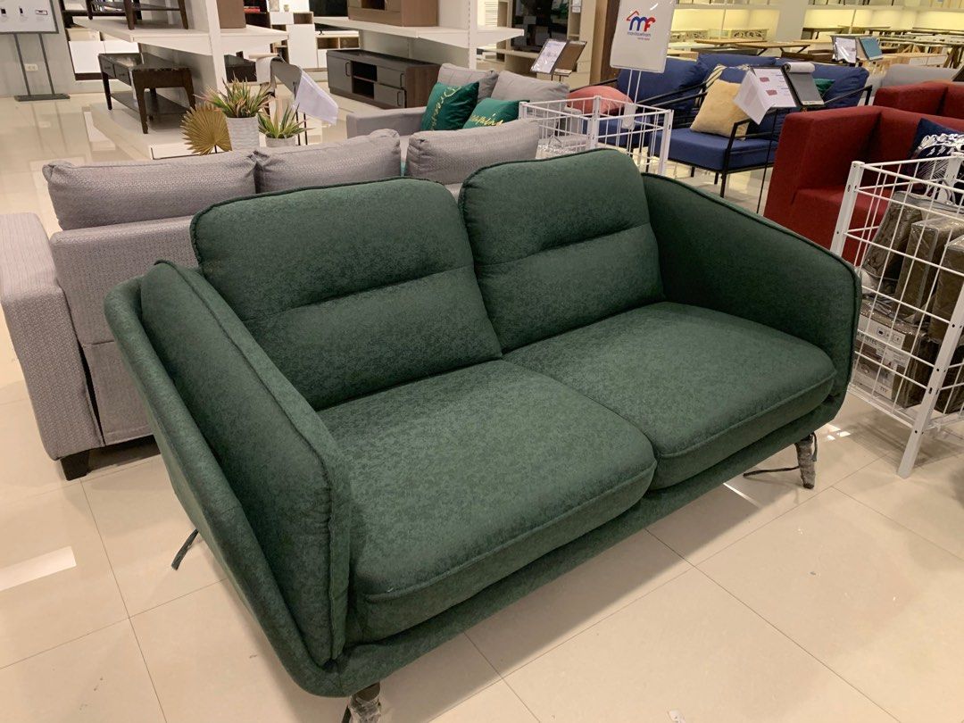 Mandaue Foam Sofa: Gorgeous two-seater, modern, eclectic, everest green ...