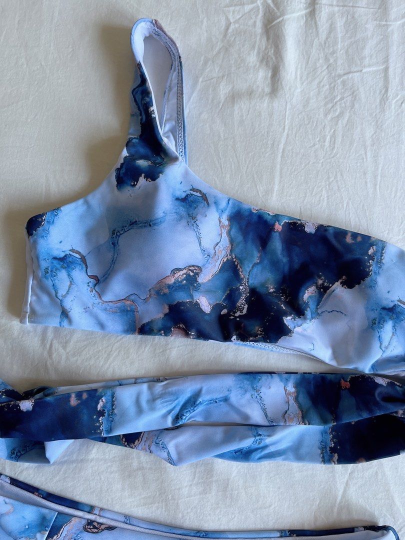 Marble swimsuit monokini bikini, Women's Fashion, Swimwear, Bikinis ...