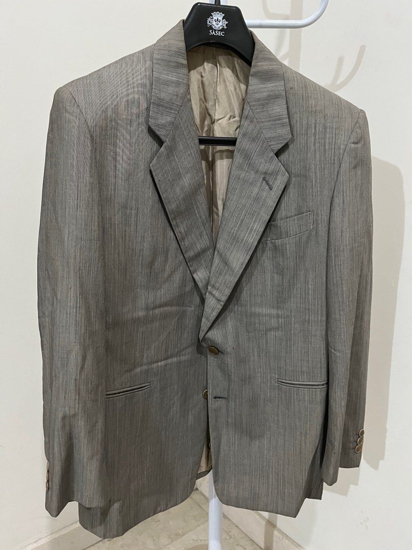 Marco Azzali Jas Pria / Grey Blazer / Blazer Abu-Abu Pria, Fesyen Pria ...