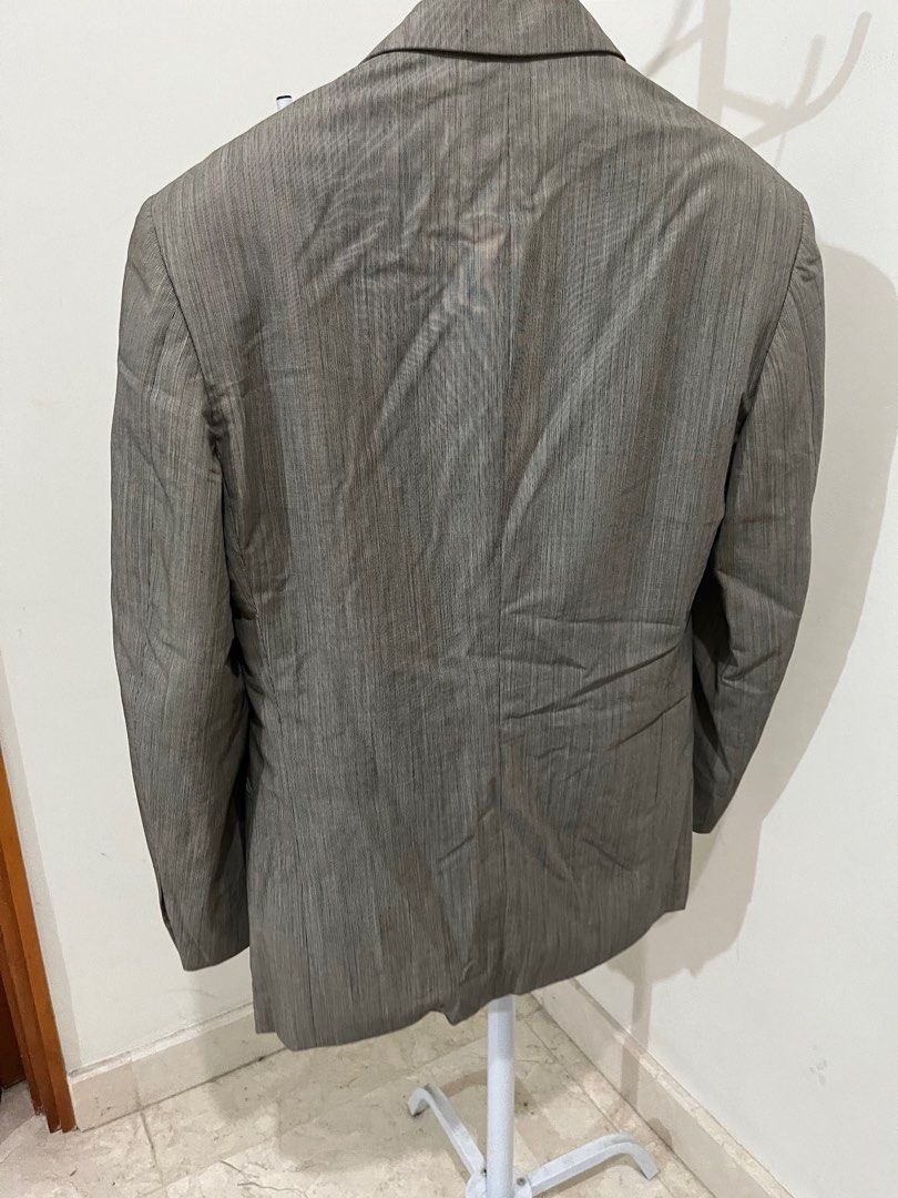 Marco Azzali Jas Pria / Grey Blazer / Blazer Abu-Abu Pria, Fesyen Pria ...