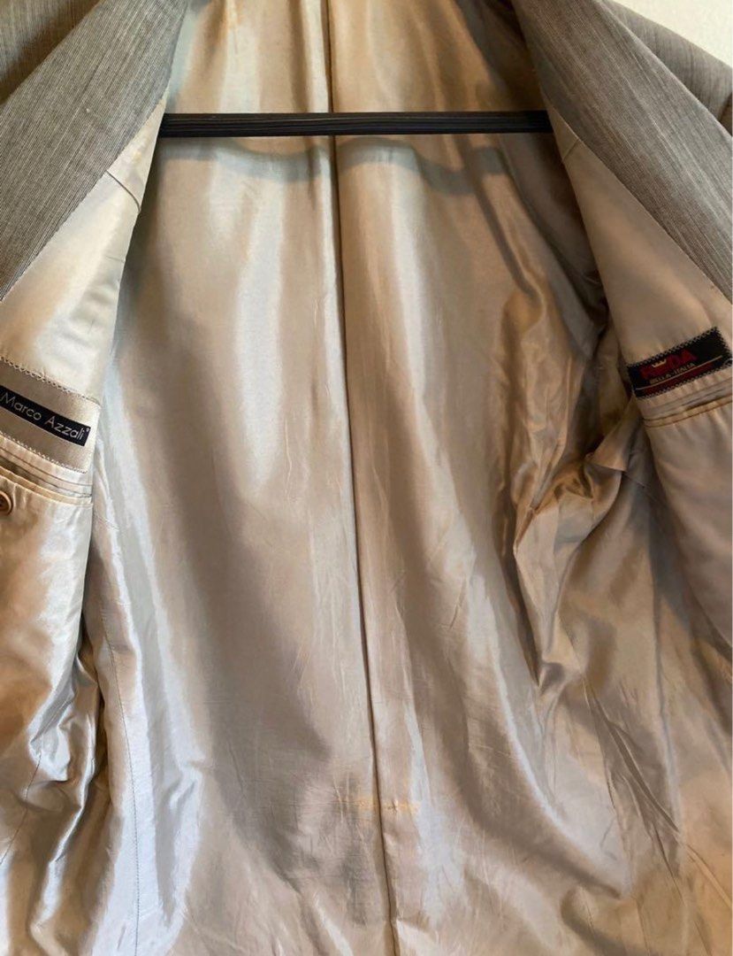 Marco Azzali Jas Pria / Grey Blazer / Blazer Abu-Abu Pria, Fesyen Pria ...