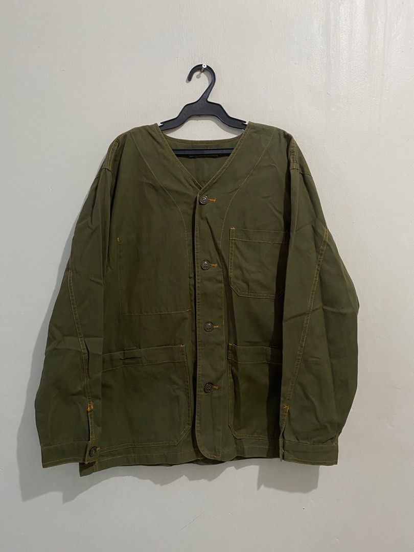 Military green japanese work jacket on Carousell