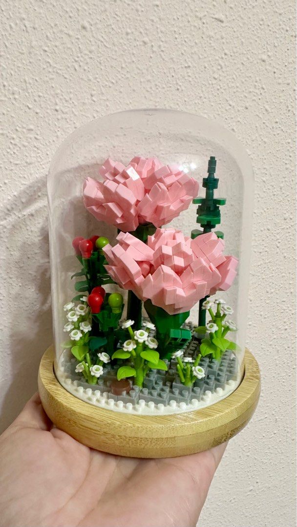 Mini Brick Pink Carnation Flower Bouquet, Hobbies & Toys, Stationery ...