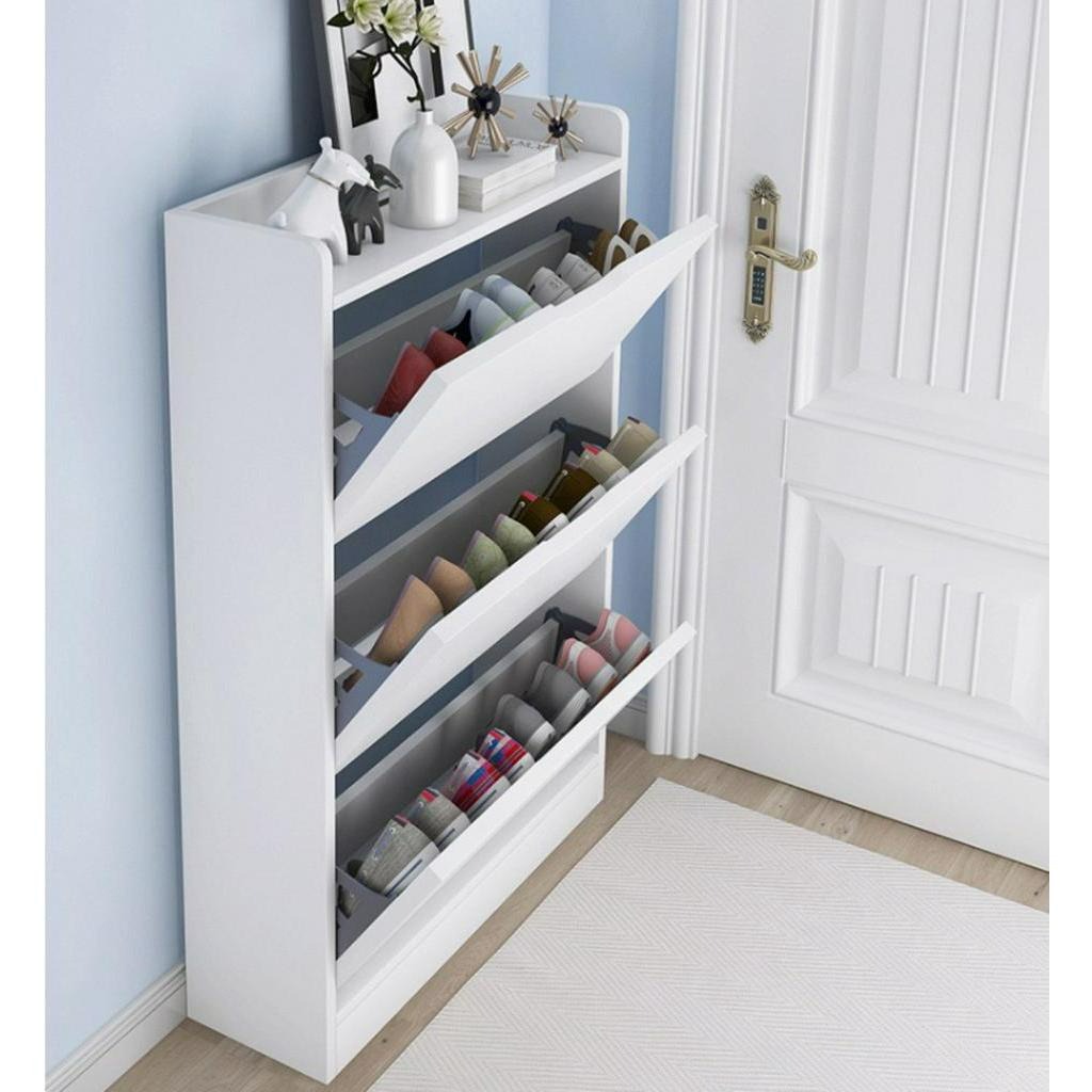 Minimalist Swivel Ultra-Slim Shoe rack (SELF ASSEMBLY), Furniture ...