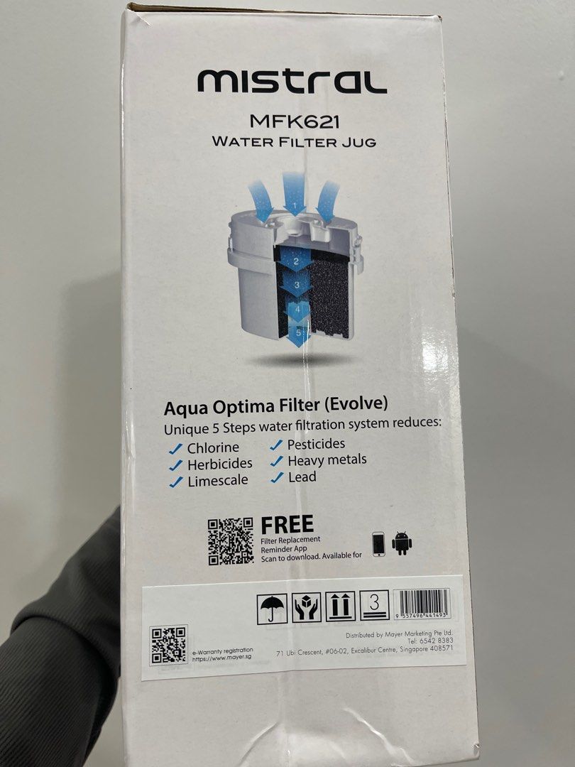 Mistral - Water filter jug (MFK621), TV & Home Appliances, Kitchen ...