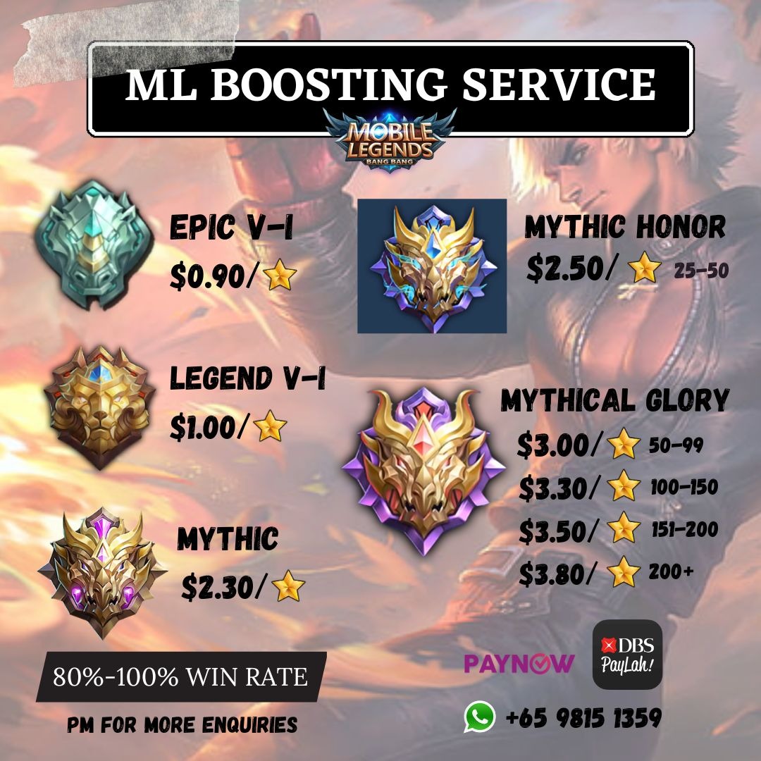 MLBB BOOSTING/JOKI/FAST/CHEAP MOBILE LEGENDS, Video Gaming, Video Games ...