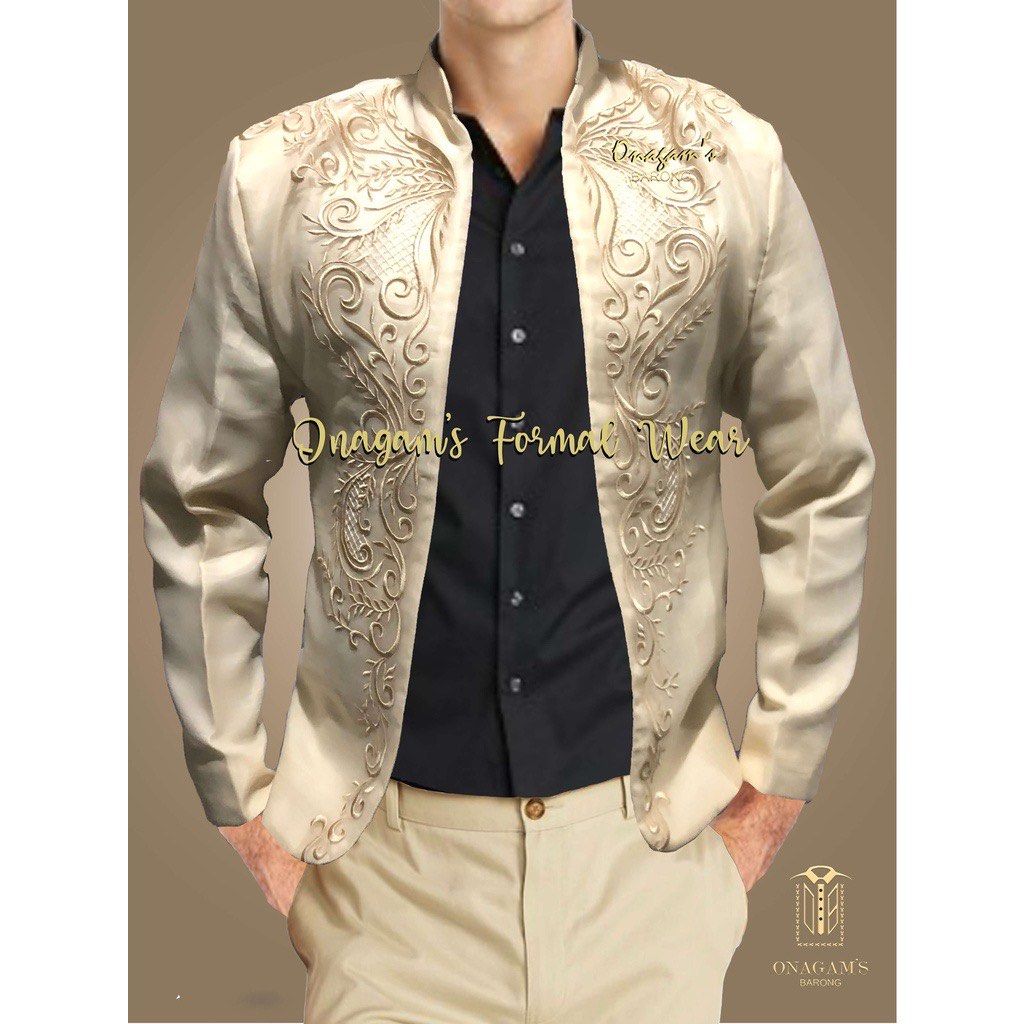 Modern Barong Blazer for Men XS-S, Men's Fashion, Tops & Sets, Formal ...