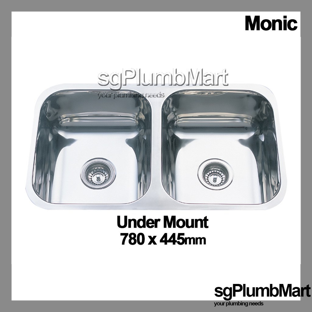 Monic x sgPlumbMart Undermount Double Bowl Stainless Steel Kitchen Sink ...