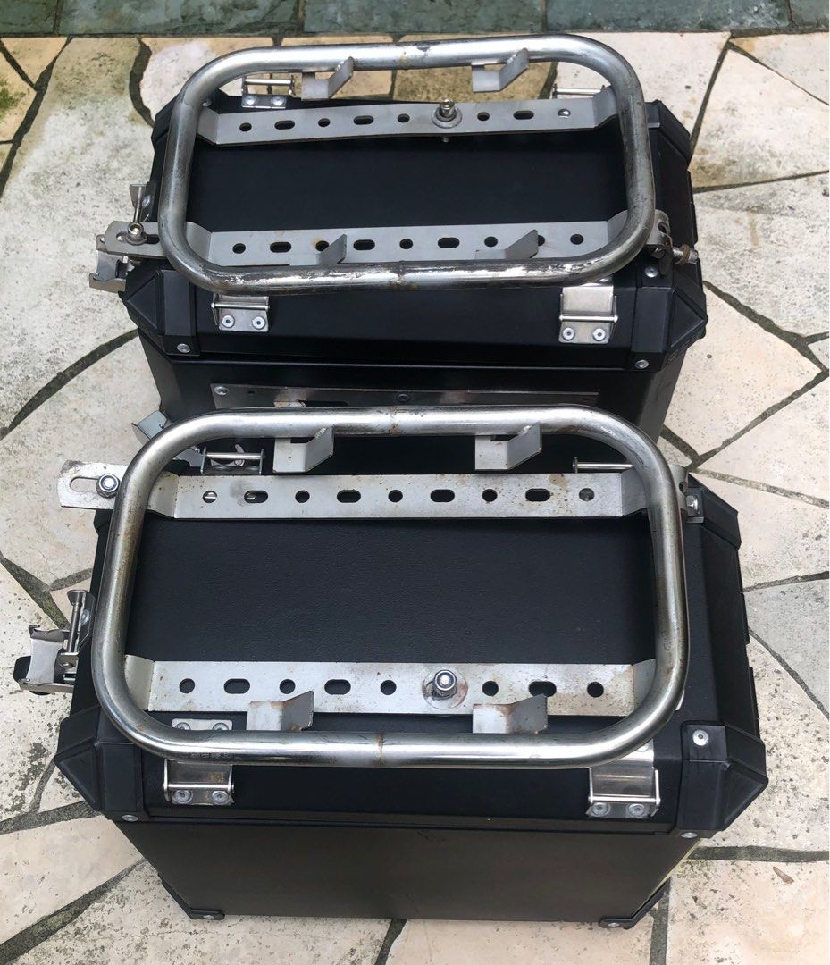 Motor cycle side pannier box, Motorcycles, Motorcycle Apparel on Carousell