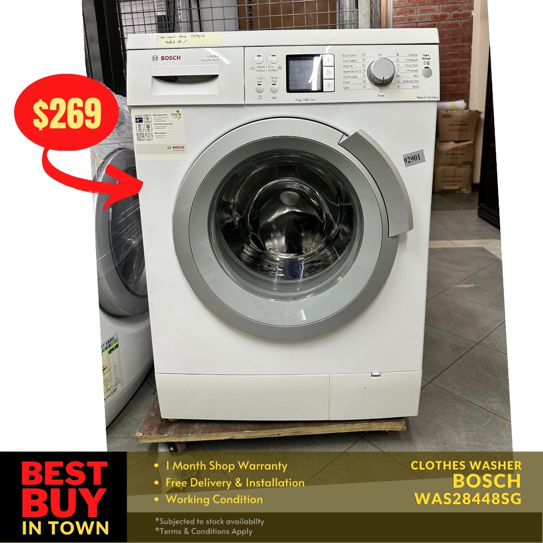 MUST BUY! BOSCH 8KG Front-Loader WAS28448SG (92901), TV & Home ...