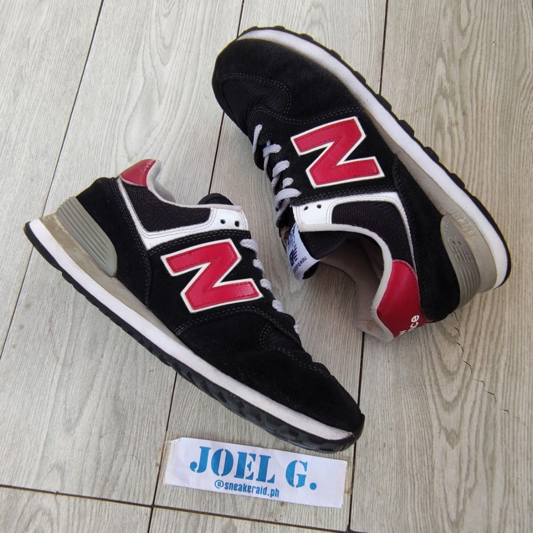 New Balance 574 "Black Red", Men's Fashion, Footwear, Casual Shoes on ...