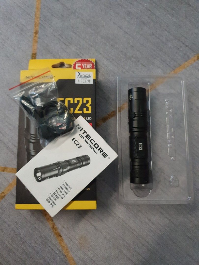 NiteCore EC23 CREE LED TorchLight, Sports Equipment, Bicycles & Parts ...