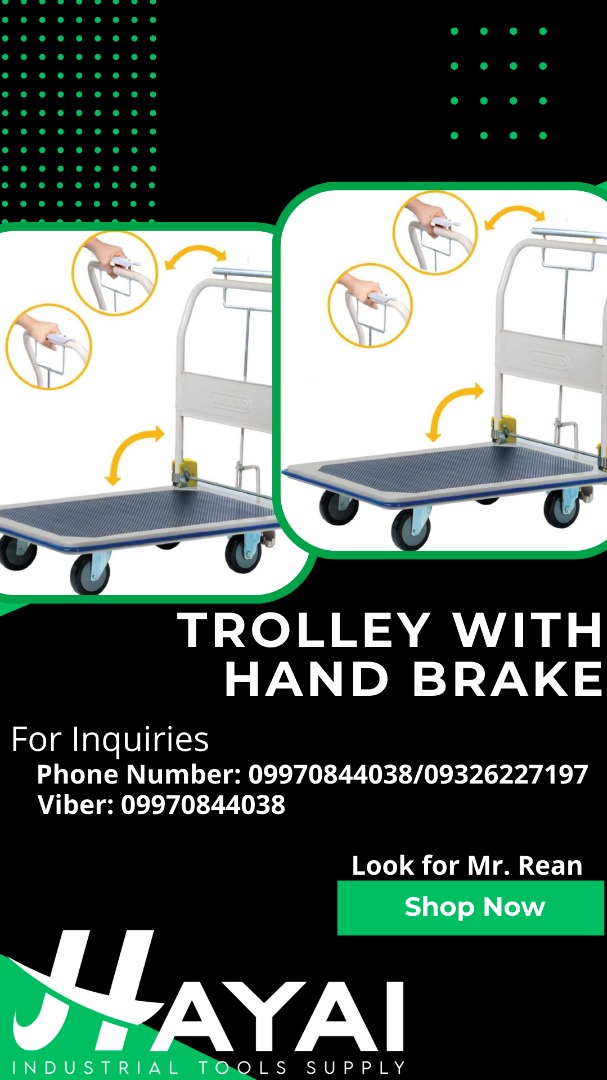 Platform Trolley with Hand Brake, Commercial & Industrial, Industrial ...