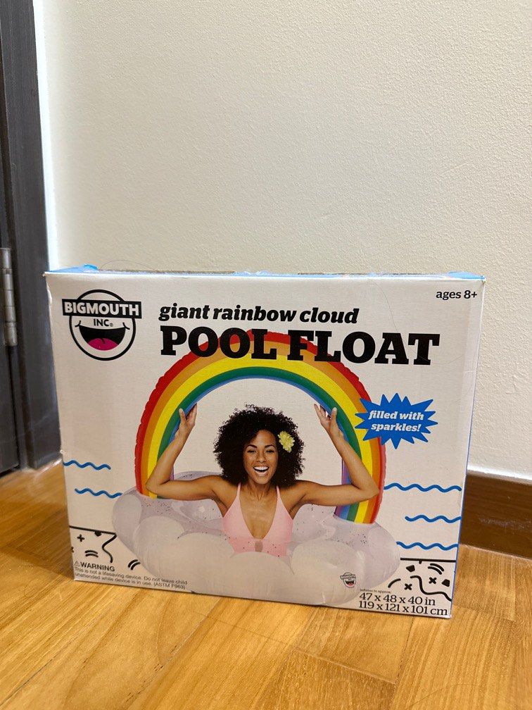 Rainbow Pool Float, Hobbies & Toys, Toys & Games on Carousell