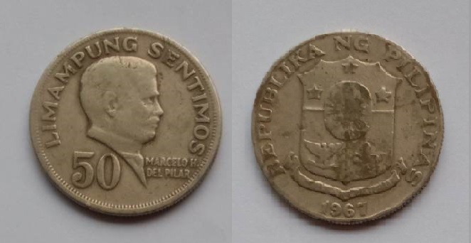 RARE 1967 Pilipinas 50 Sentimos, Hobbies & Toys, Memorabilia ...