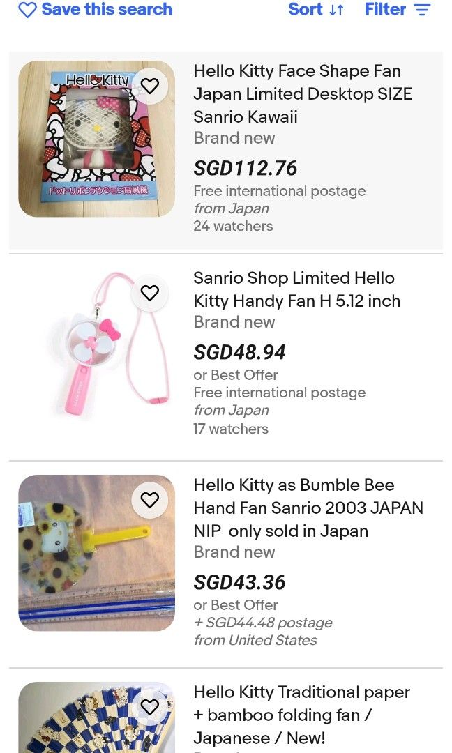 RARE Sanrio Hello Kitty Vintage Rotating Table Fan by Eikoh (Brand New ...