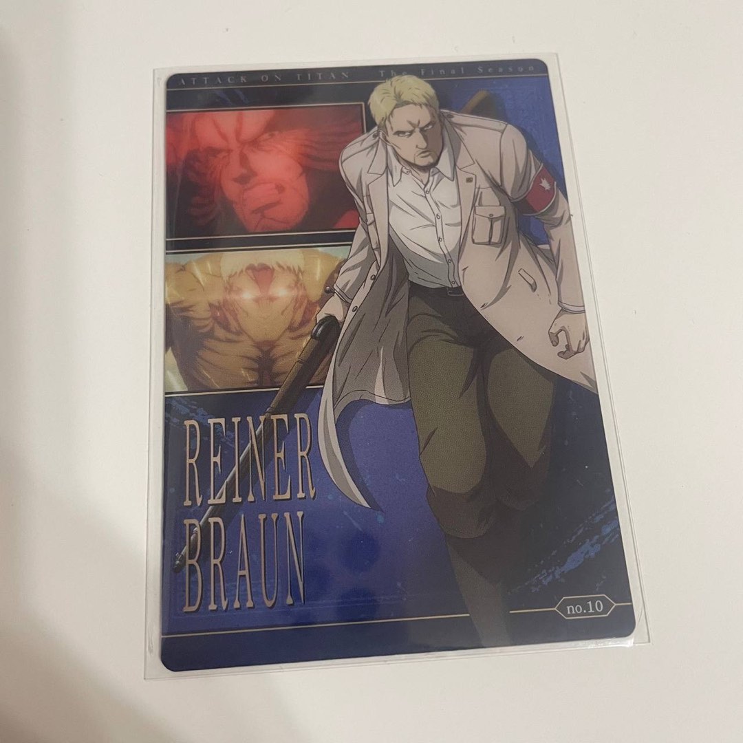 reiner braun wafer card (attack on titan aot shingeki no kyojin snk ...