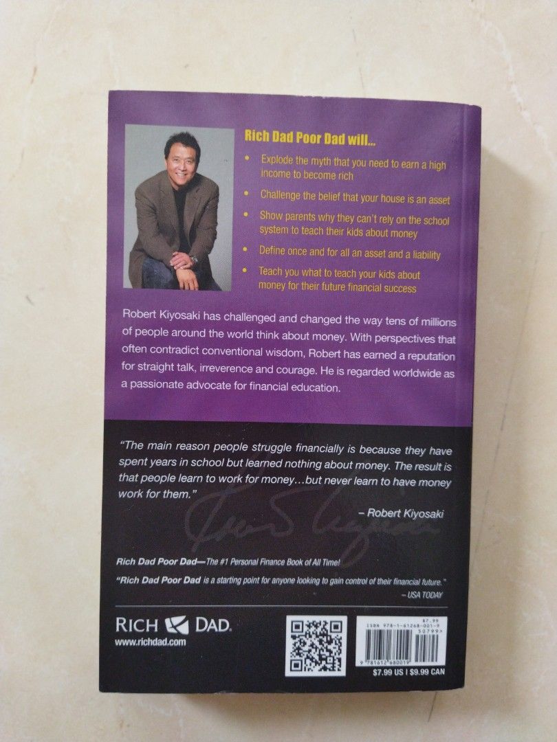 Rich Dad Poor Dad By Robert Kiyosaki Buku English Import Original Soft